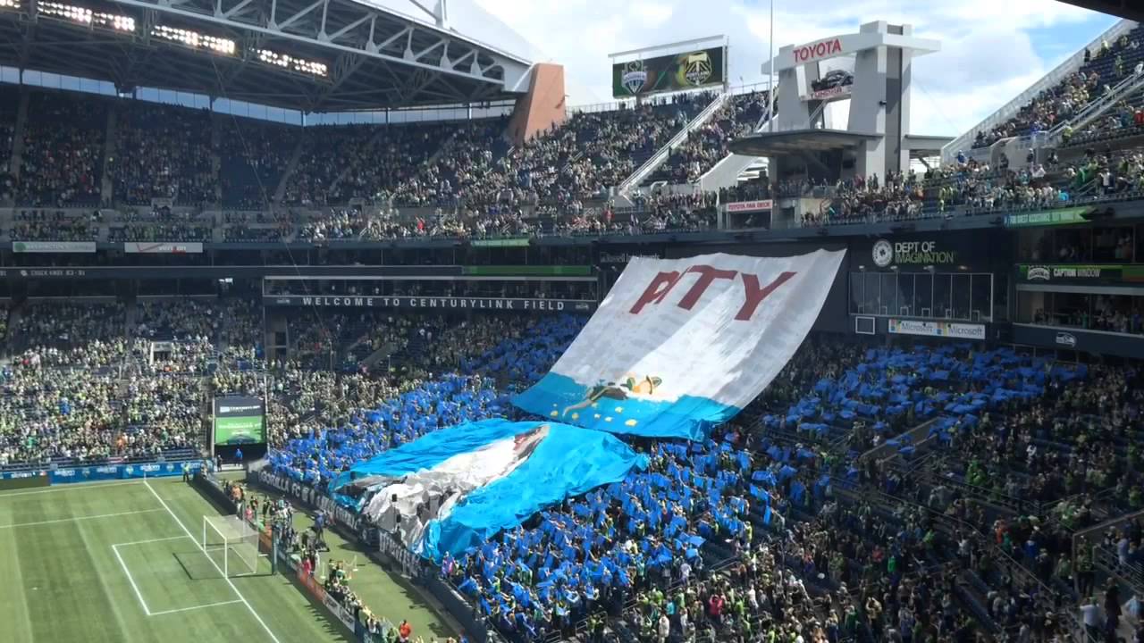 Watch: Seattle Sounders unveil 'Jaws'-themed tifo - YouTube