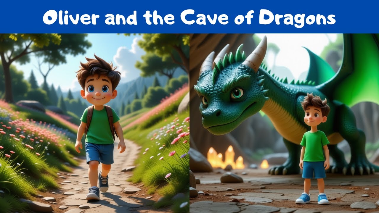 Oliver and the Cave of Dragons - A Bedtime Story For Kids - YouTube