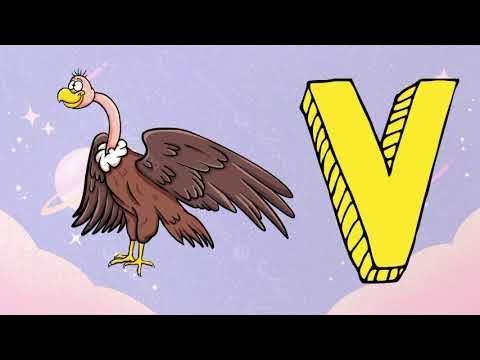 letter v song, letter v words, letter v vocabulary, vulture, van ...