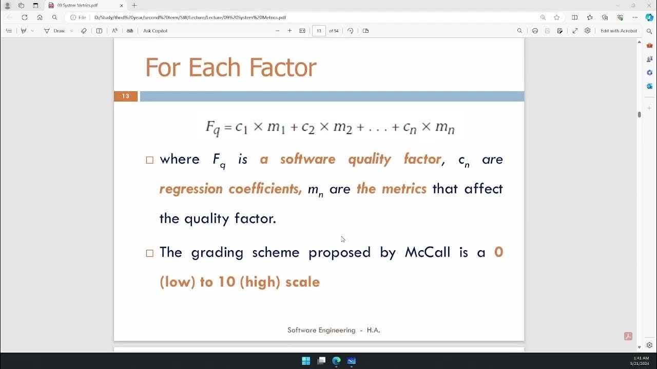 Lecture 9 ( Software Metrics ) part 1 - YouTube