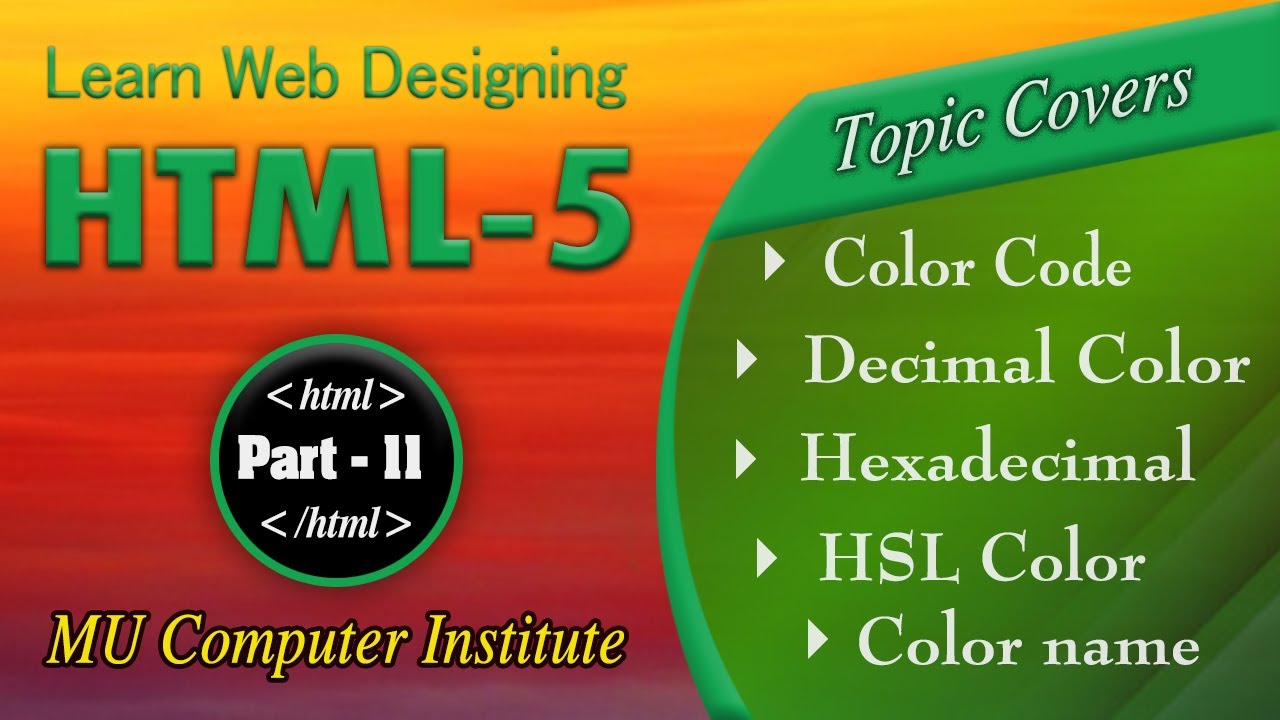 How To Use Color In Html 11 Rgb Rgba Hexadecimal Hsl Color विभन्न Color Code को प्रयोग