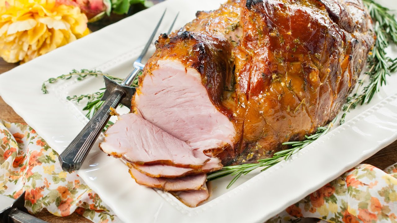 The Secret to Easy Glazed Ham with Pan Sauce|Baked Apricot Mustard Ham ...
