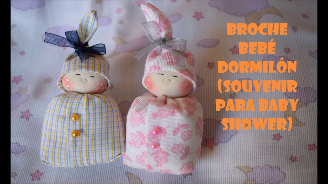Broche bebé dormilón souvenir para baby shower - YouTube