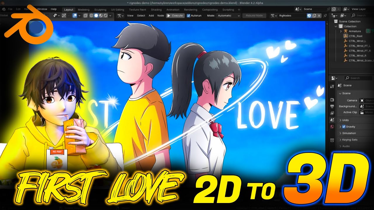 🔴I Mastered 2D to 3D Animation in BLENDER | BLENDER Animation Tutorial ...