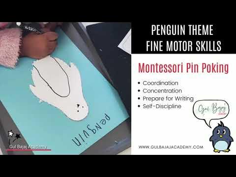 Montessori Practical Life - Pin Poking - Penguin theme for preschoolers ...