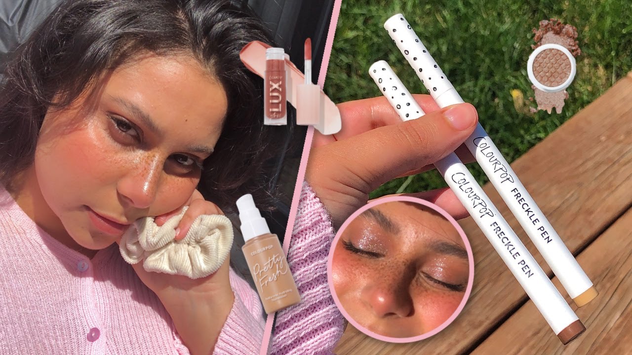 testing out the *new* colourpop freckle pen!! (faux freckles) + a few ...