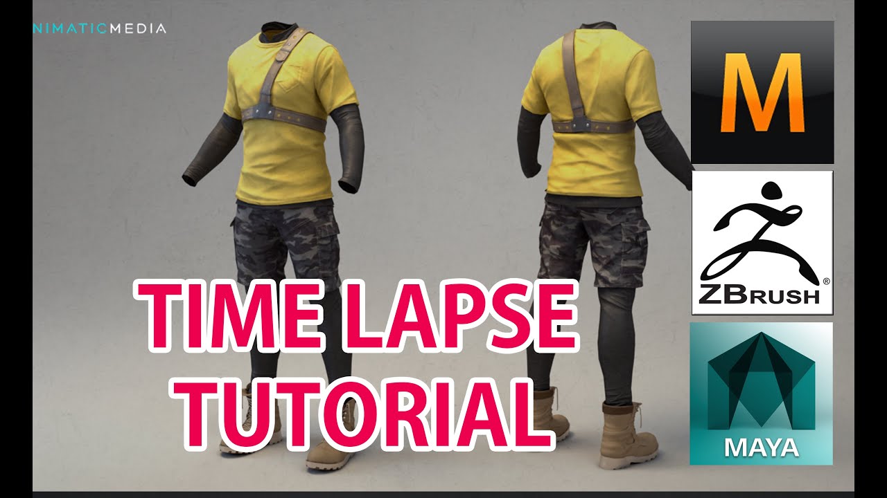 3D Modeling Male Cloth (Zbrush + Marvelous Designer (Time Lapse) - YouTube