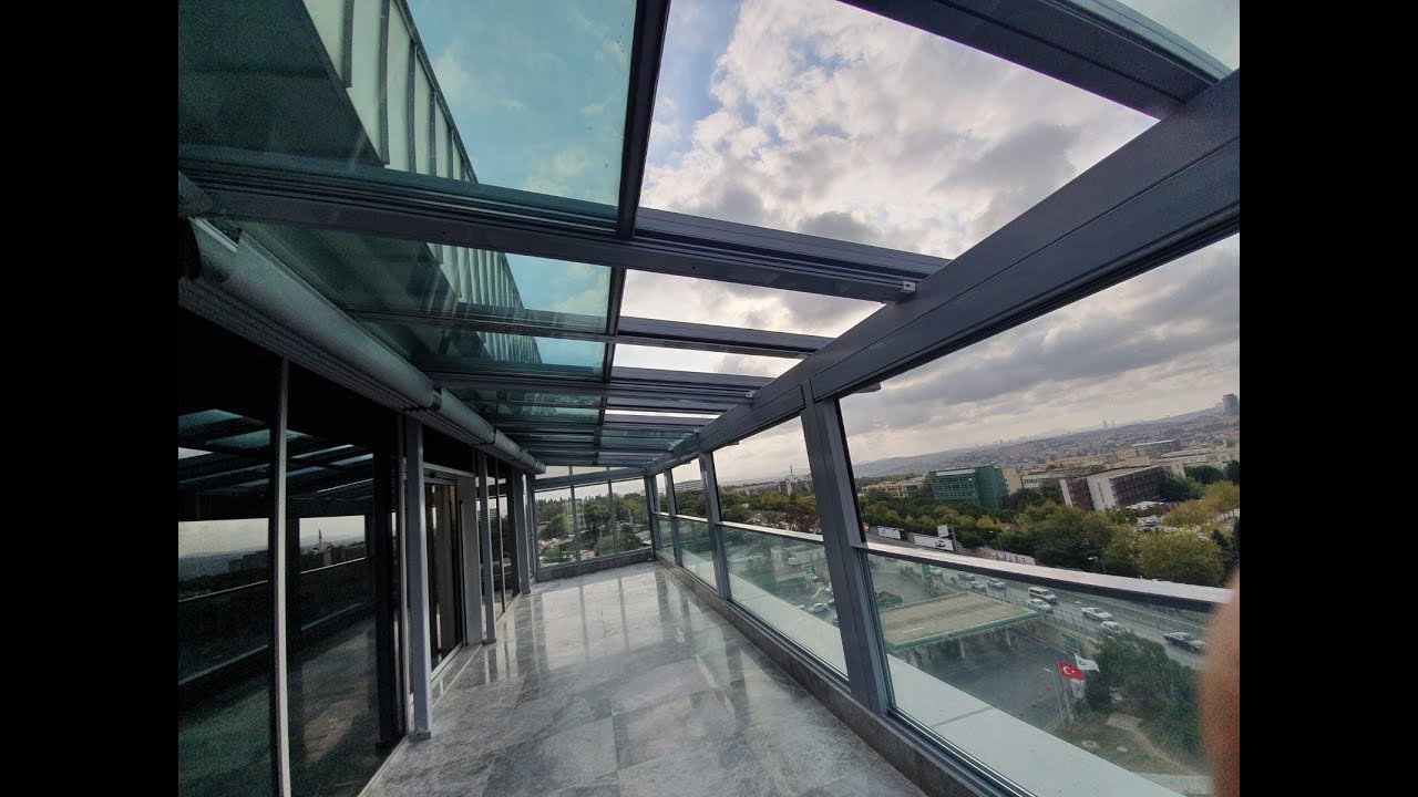 Sliding Glass Roof, Sliding Roof, ERBİR YAPI, Slide Open Glass Ceiling ...