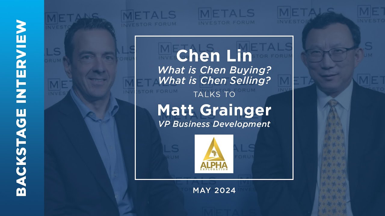 Matt Grainger of Alpha Exploration Ltd. talks to Chen Lin at Metals ...