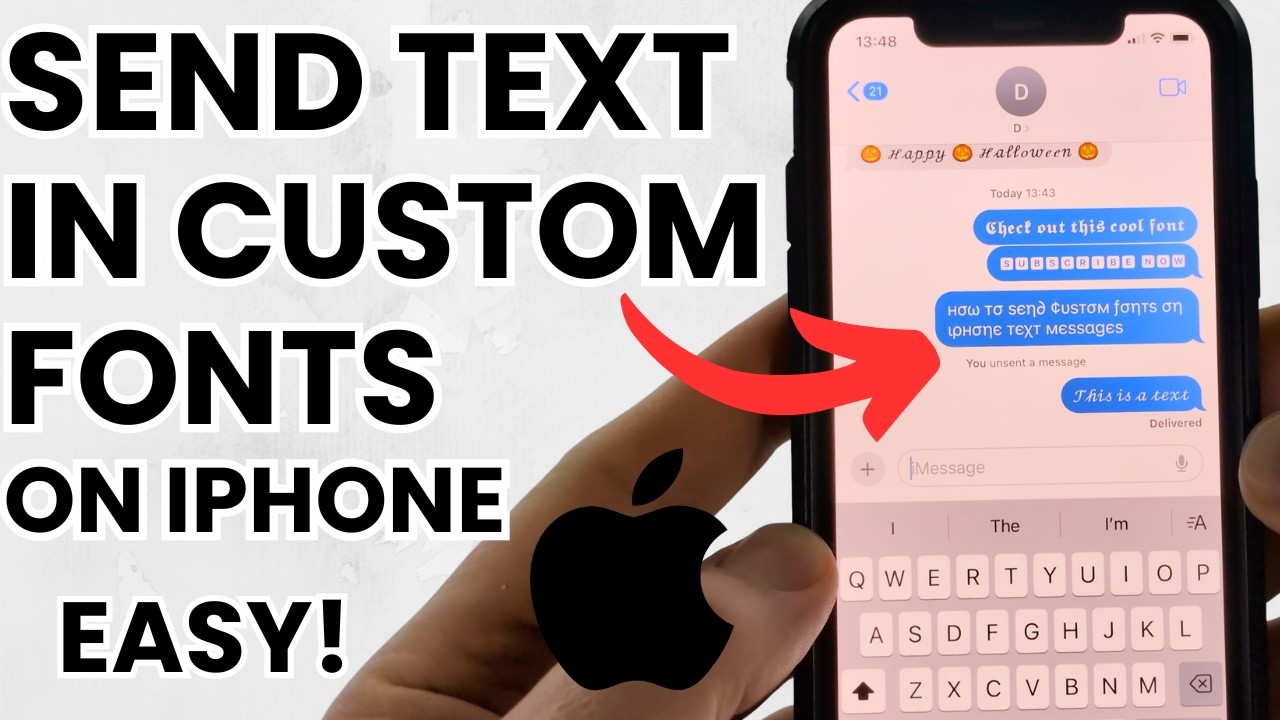 How to Send Text in Custom Fonts on iPhone - YouTube