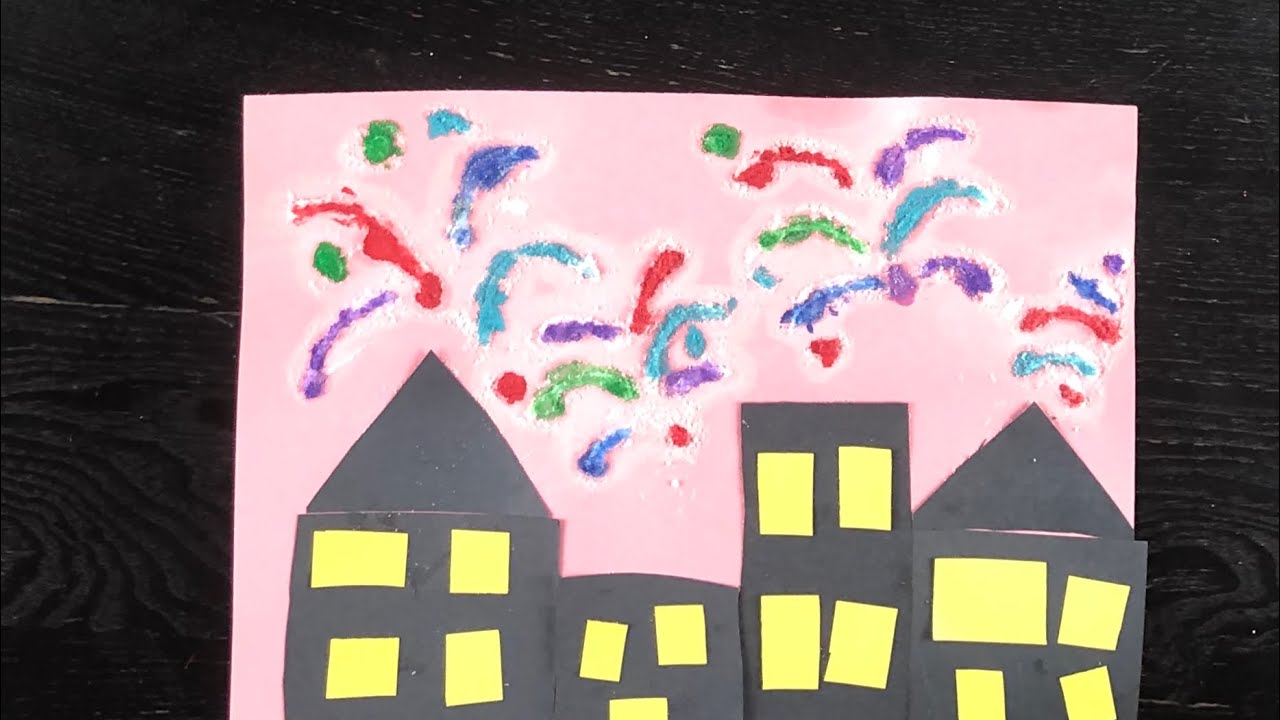 Diwali Salt Painted Fireworks Craft for kids🧂 🎇🎆| Easy Diwali kids ...
