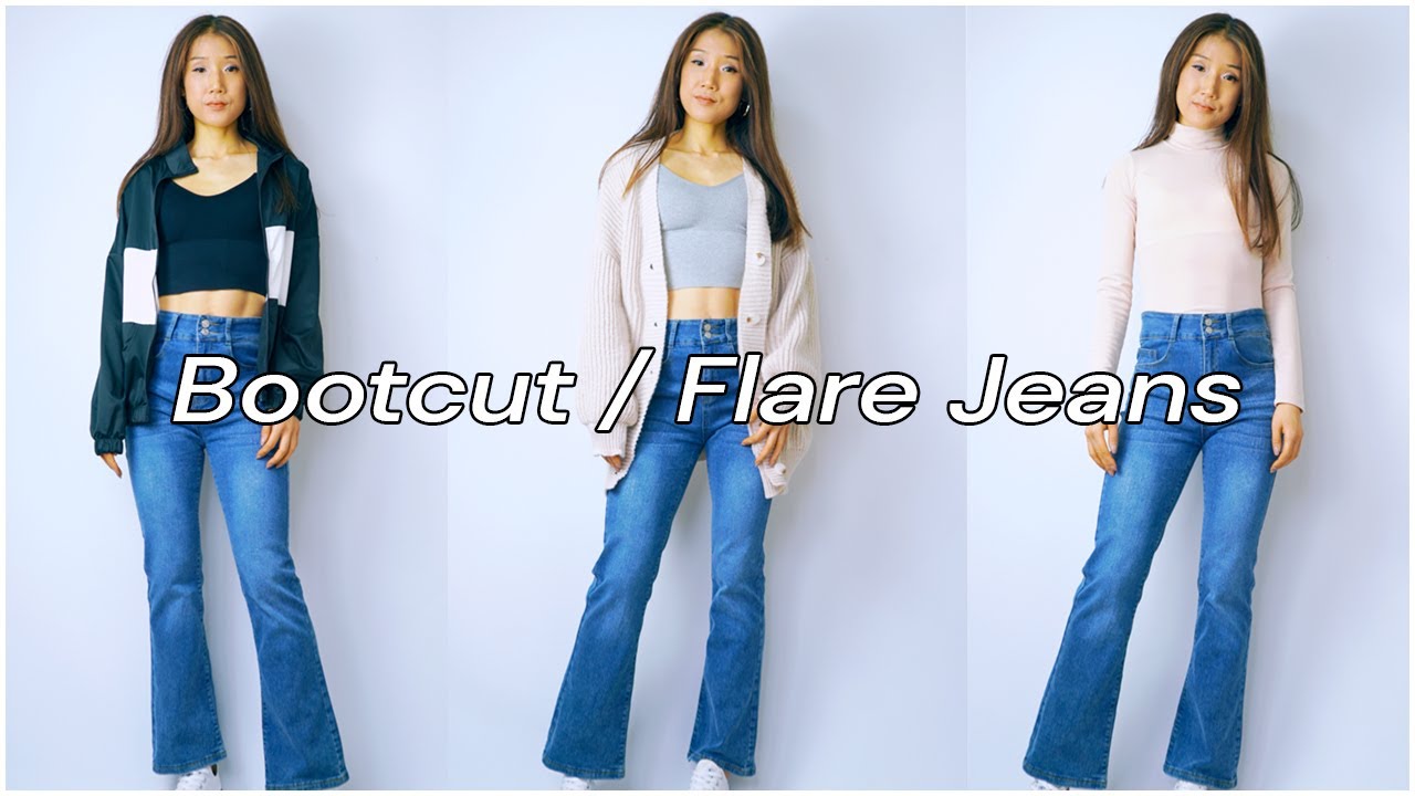 Bootcut / Flare Jeans Outfits l Tips + Lookbook - YouTube