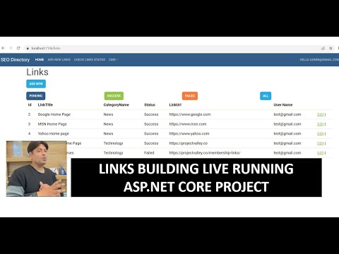 ASP.NET CORE Link Building Project - YouTube