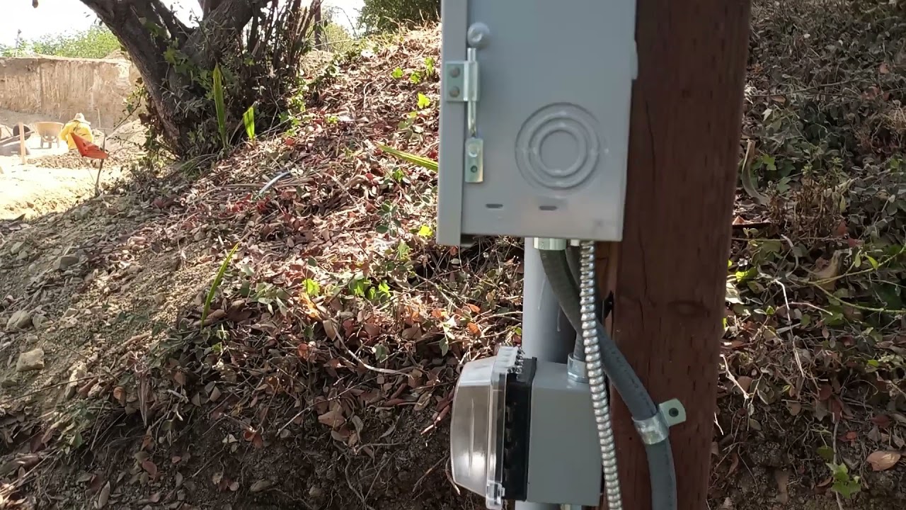 Temporary Service-Ground Rod-Meter Panel-Pull Box-Installing Temporary ...