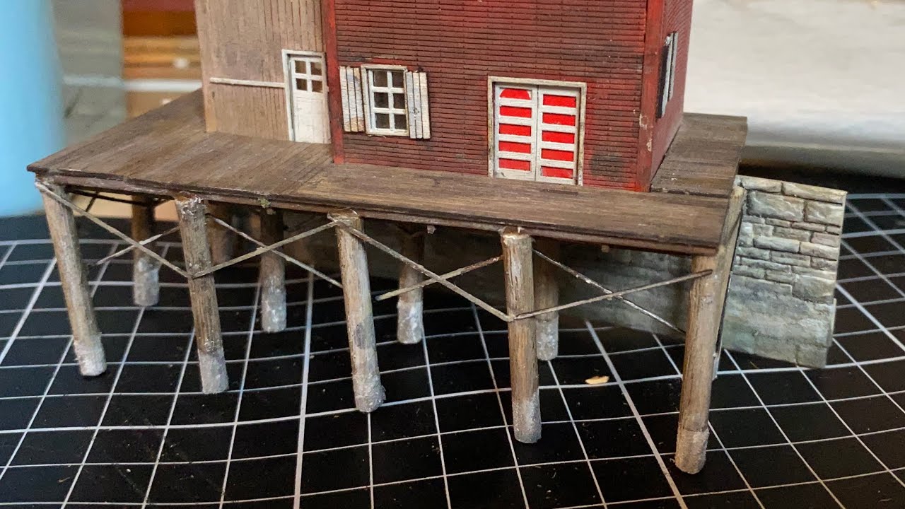 N scale barnacles,dock modelling - YouTube