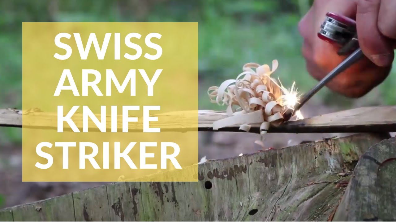 How to use a swiss army knife to strike a ferro rod SAFELY - YouTube