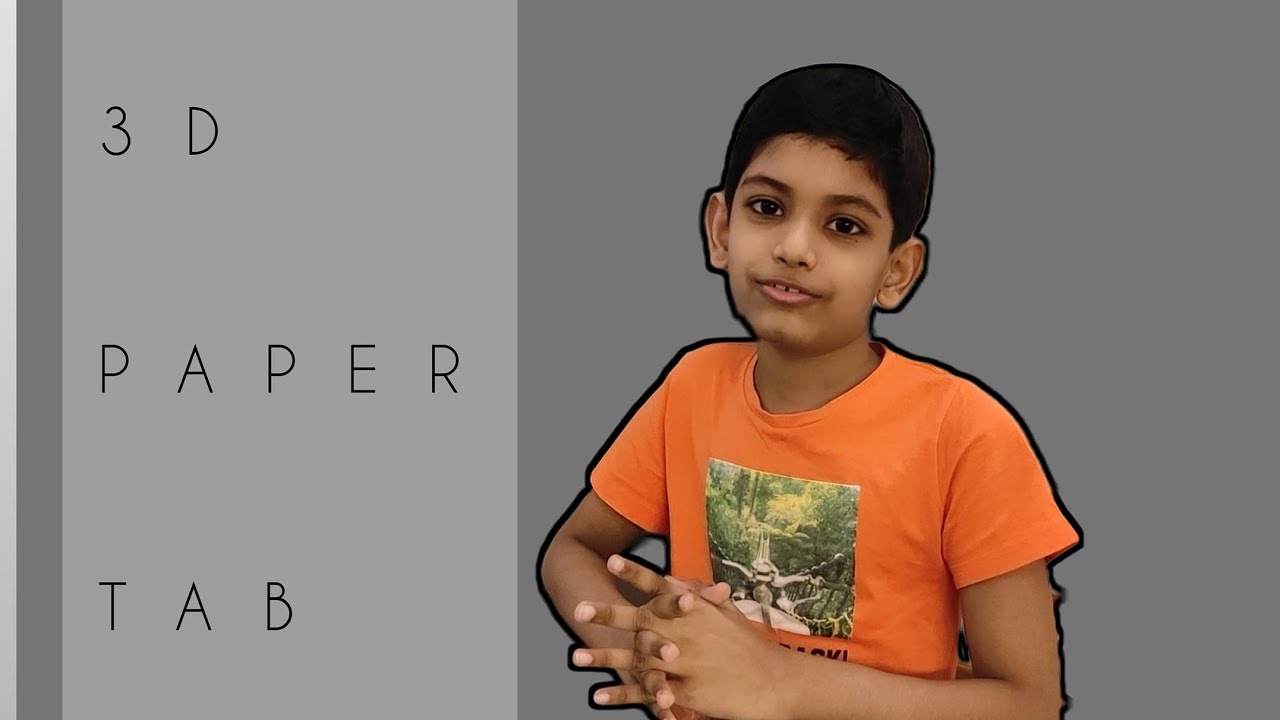 Diy/paper tab//for kids tab//3d paper tab - YouTube
