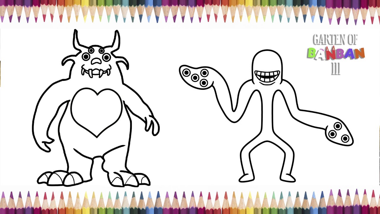 Drawings Dr.Fluffypants and LONG JOE Characters | Gerten of Banban 3 ...
