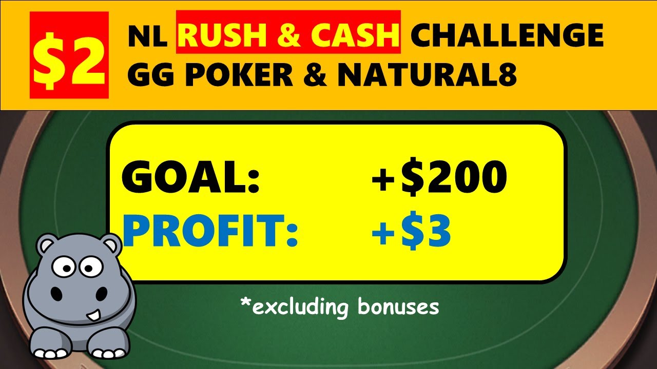 $2 NL RUSH AND CASH POKER CHALLENGE. Ep. 1. Can we Make $200 Playing $2 ...