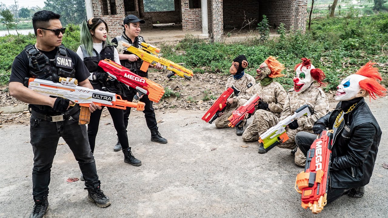 LTT Films : The Expendables Silver Flash Nerf Guns Fight Mr Tiger ...