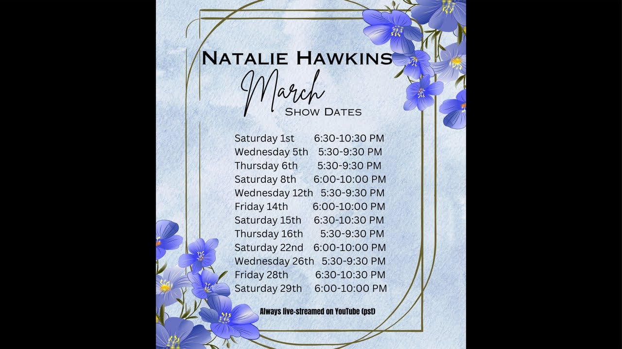Natalie Hawkins is live 5:30-9:30 PM (pst) 🎹🎤🎶 - YouTube