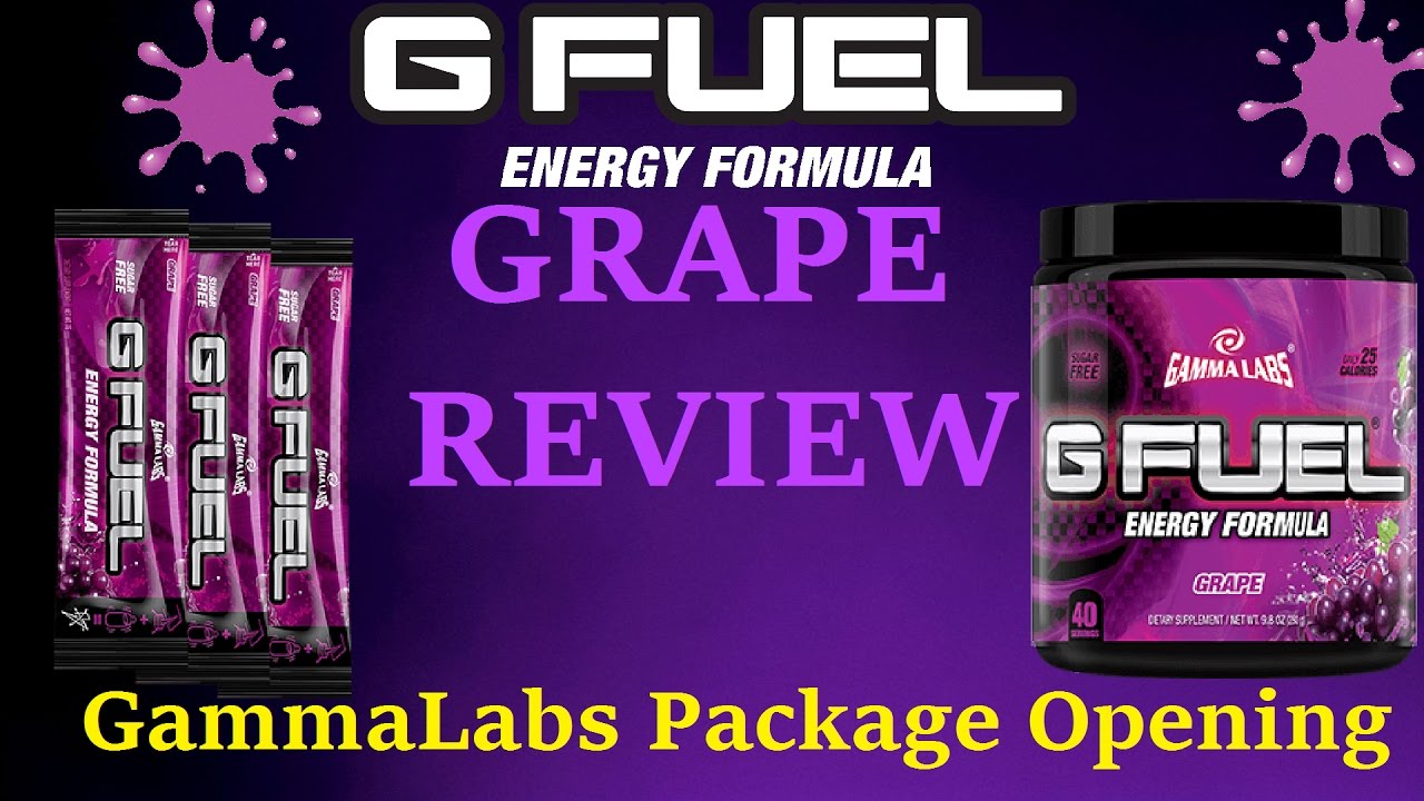 PRETTY GOOD! - GFuel Grape Review! - OPENING NEW PACKAGE FROM GAMMALABS ...