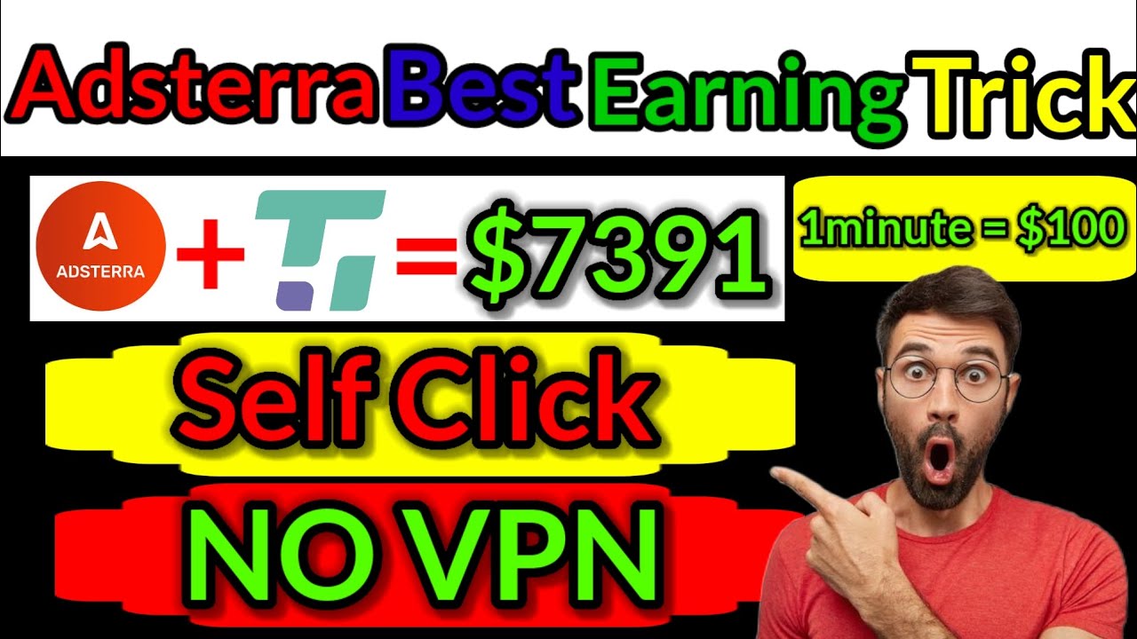 Adsterra Direct Link Earning Trick With Self Clicks No VPN || 29 earn and learn - YouTube