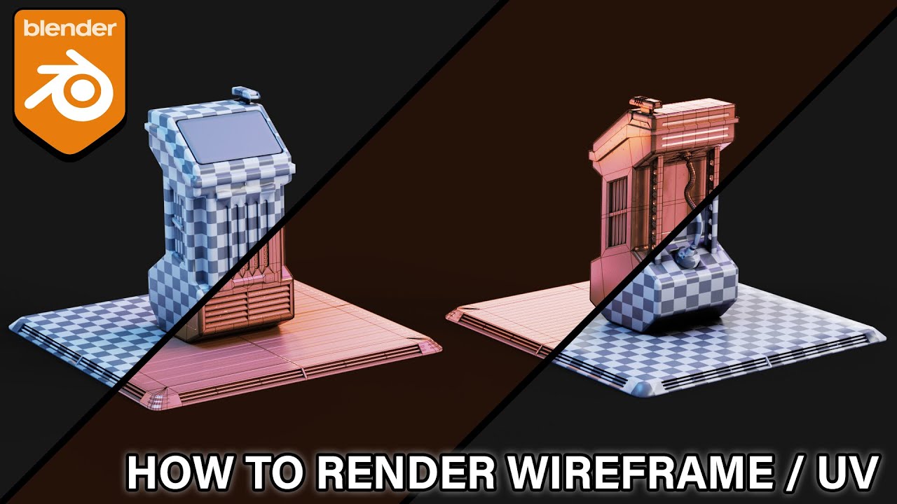 Blender Quad Wire & UV Render - YouTube