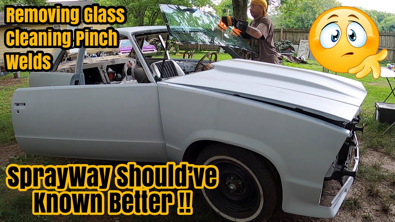 How To Remove Windshield & Back Glass To Clean Up Pinch Welds From Rust ...