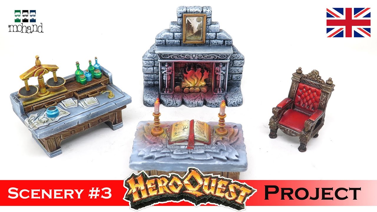 🇬🇧 Painting your miniatures - Heroquest Project : Scenery #3 - YouTube