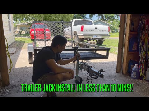 Trailer Jack Install. Harbor Freight. DIY. Easy. - YouTube