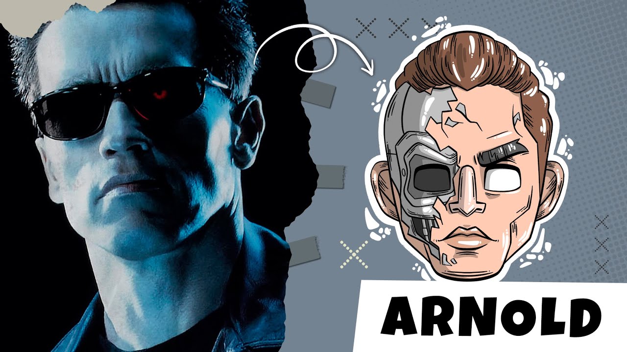 Drawing Arnold | Terminator Character Tutorial | STEP by STEP Drawing ...