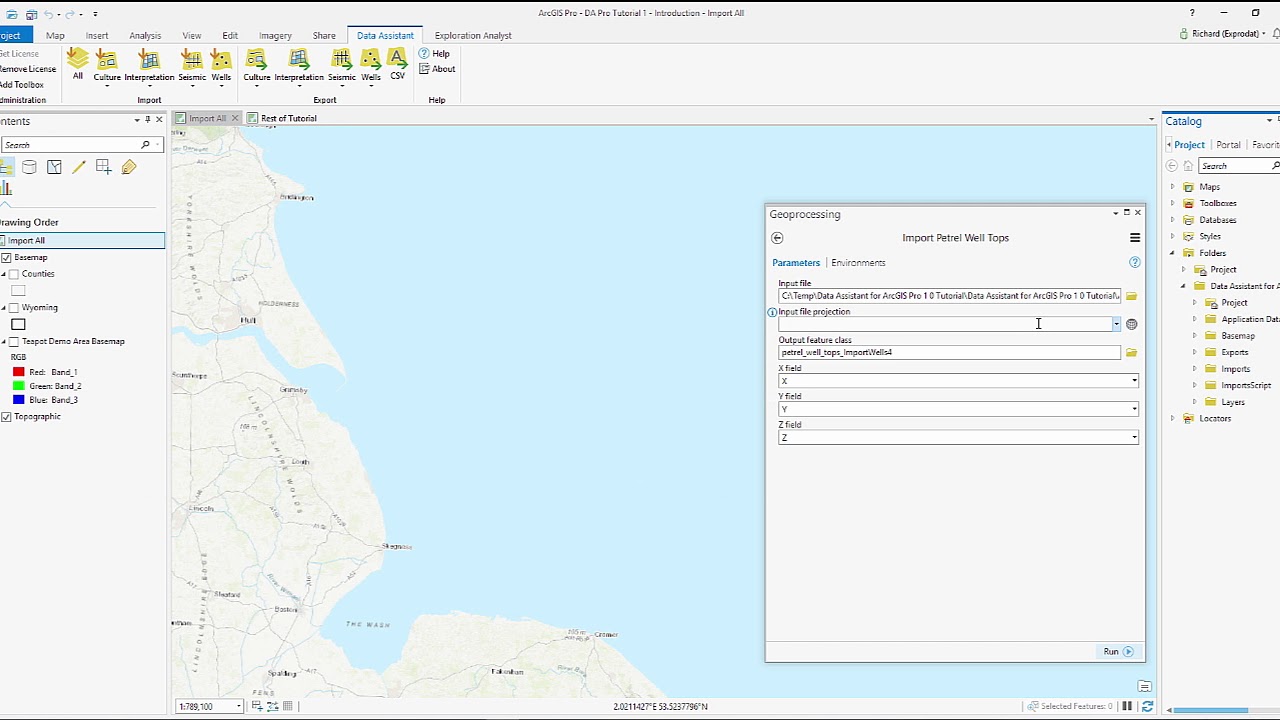 How to import Petrel Well Tops to ArcGIS Pro - YouTube