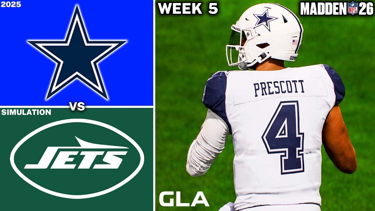 Cowboys vs. Jets | Week 5 Simulation | Madden 26 PS5 Gameplay - YouTube