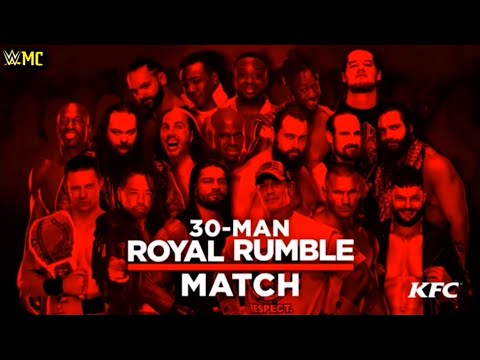 WWE Royal Rumble 2018 Official Match Card HD