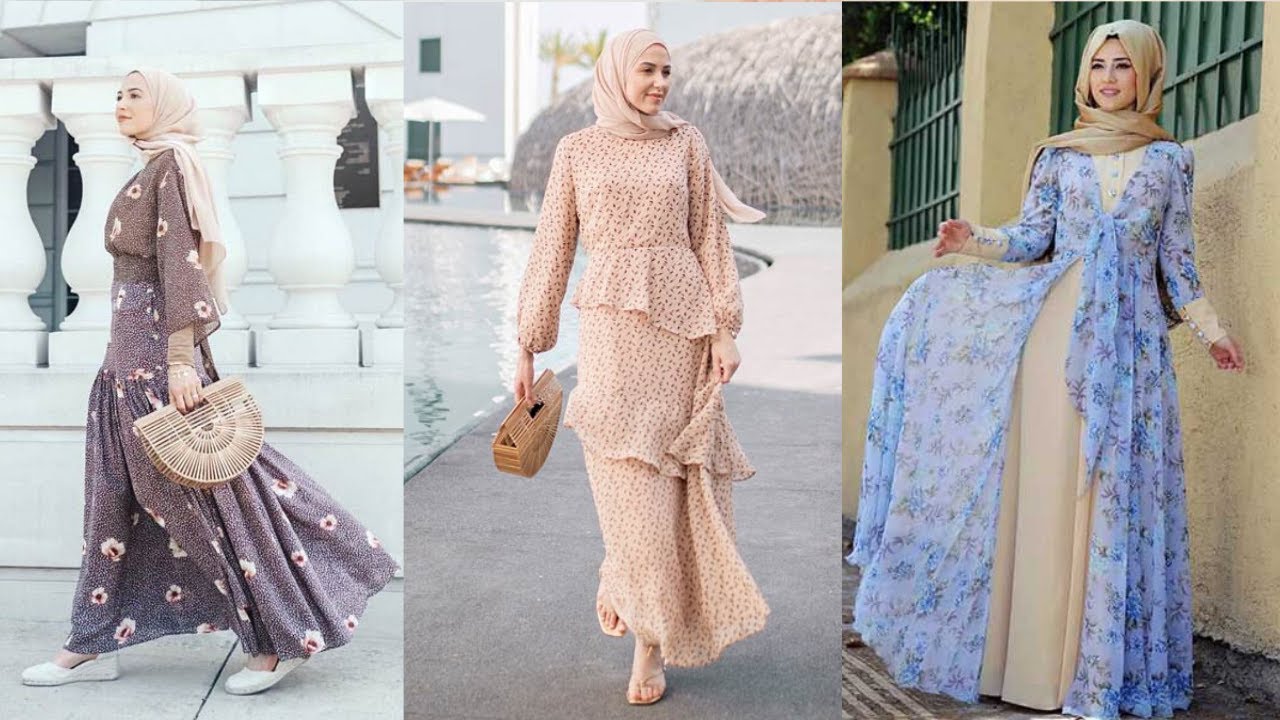 Trend Model Baju Gamis Modern dan Kekinian 2020 - YouTube