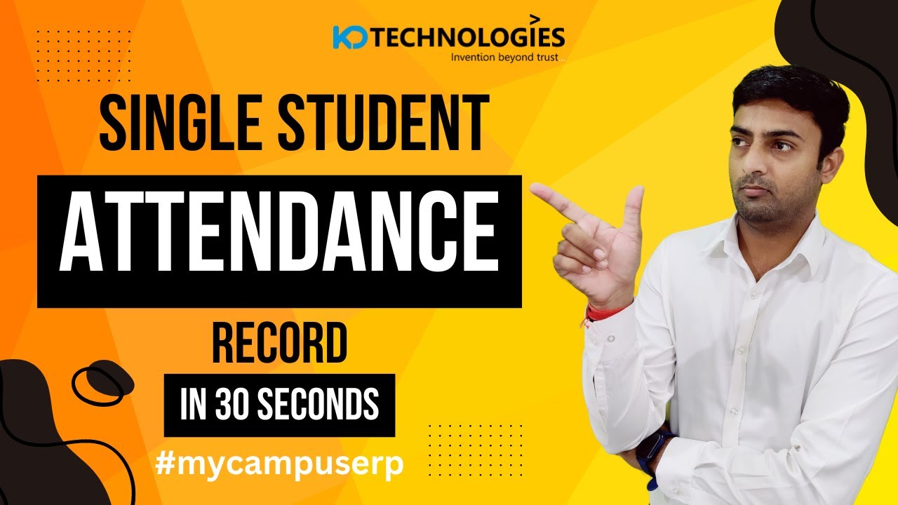Single Student Attendance Record in My Campus ERP - YouTube