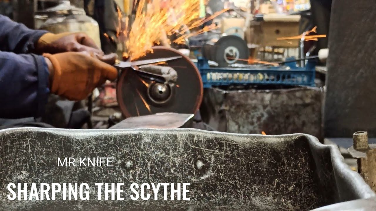 How to sharpen a scythe? ASMR VIDEOS - YouTube