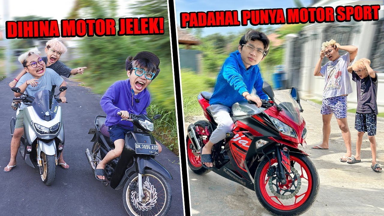 SELAMA INI DIHINA MISKIN KARNA MOTOR JELEK TERNYATA DIA PUNYA MOTOR ...
