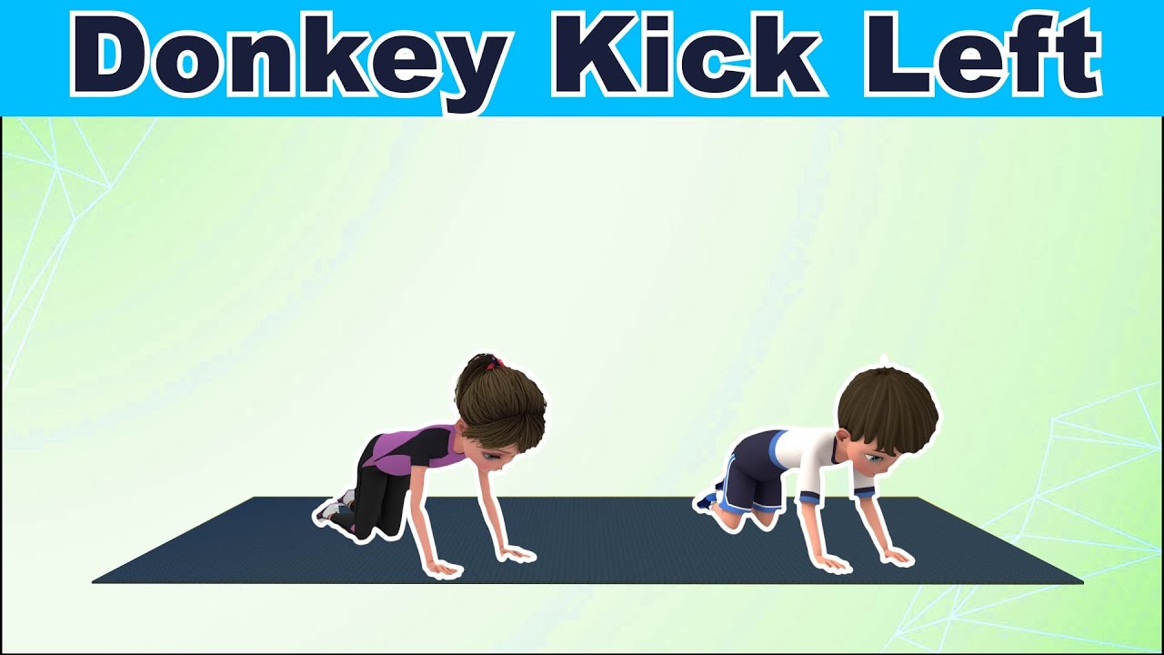 Donkey Kick Exercise Children