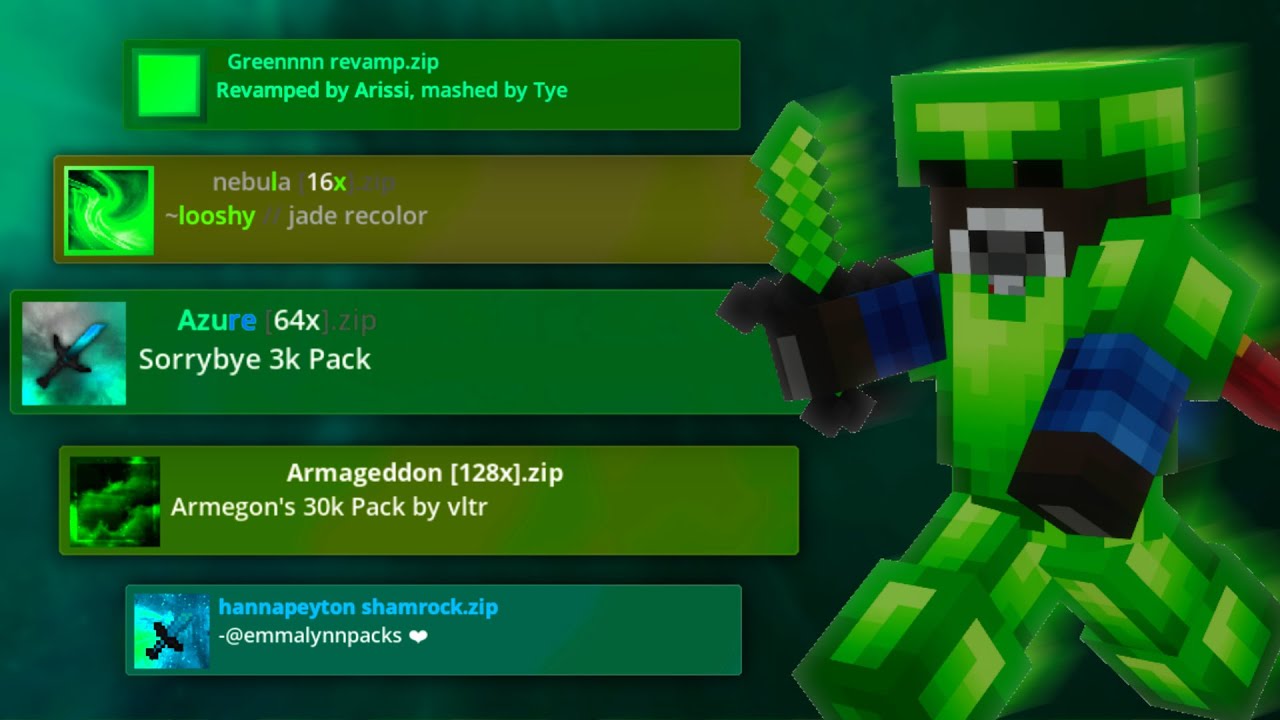 The Best Green Texture Packs | Skywars Keyboard + Mouse Sounds ASMR ...