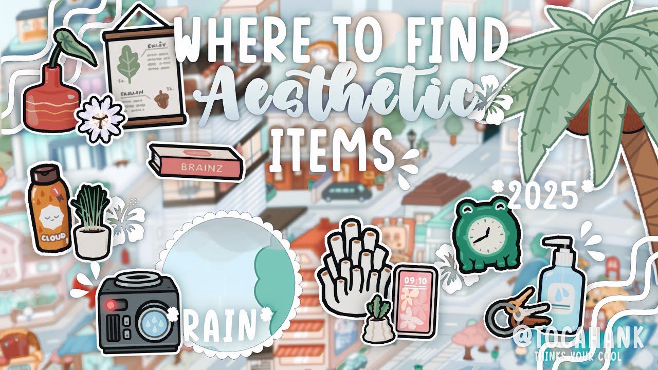 🍍| Where To Find Aesthetic Items In Toca Life World !! 🍓🦜🥥 | - YouTube