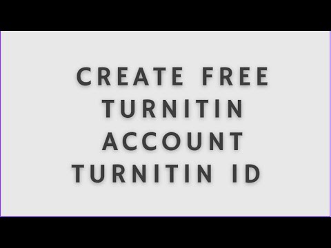 Create Free Turnitin Account | Turnitin Free ID | Turnitin class id ...