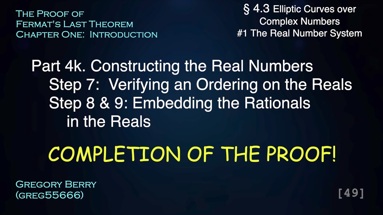 Dedekind Cuts - Last Steps! - Constructing the Real Numbers (Step 7 to ...