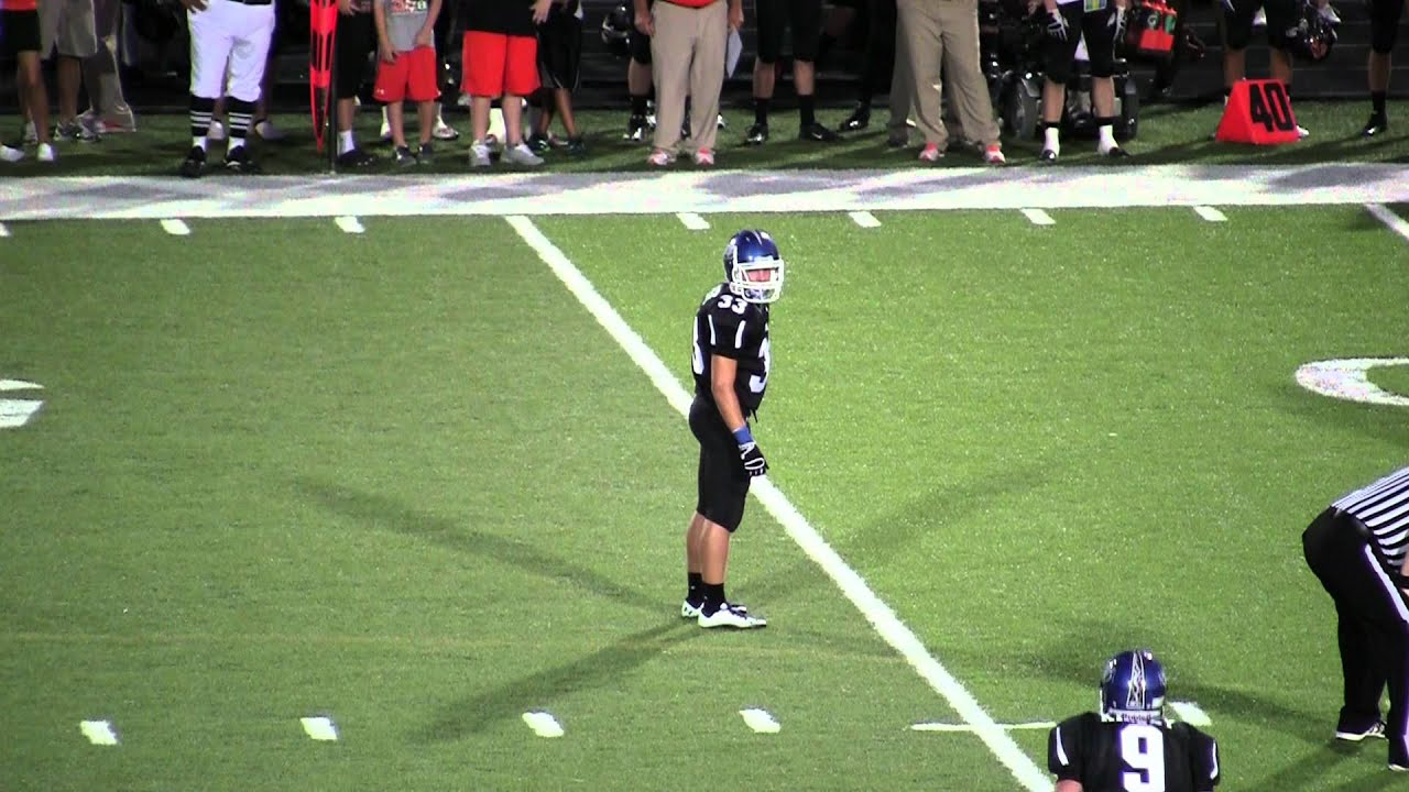 Brock Riebe tackle johnathan grey Aledo game 9-2-11 - YouTube