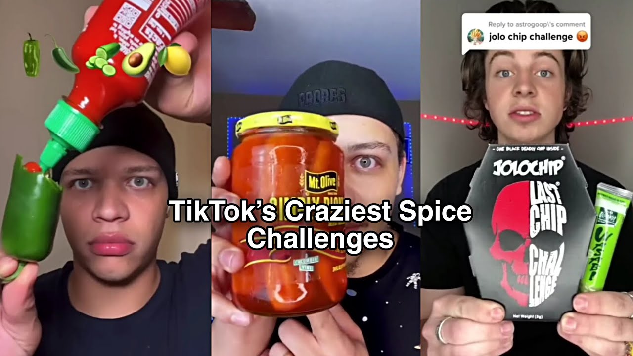 EXTREMELY SPICY FOOD, TikTok’s Craziest Spice Challenge (PART 1) - YouTube