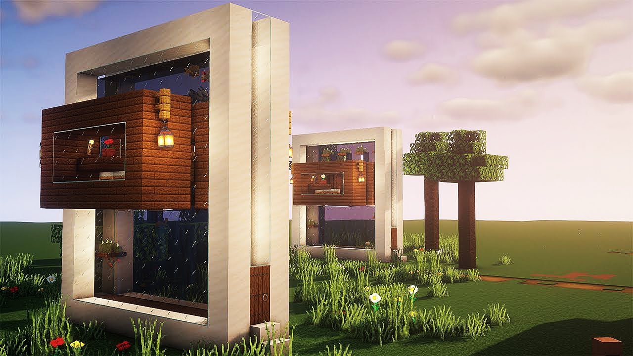 Minecraft Ev Yapımı | Minecraft Modern Ev Yapımı | Minecraft Basit Ev ...