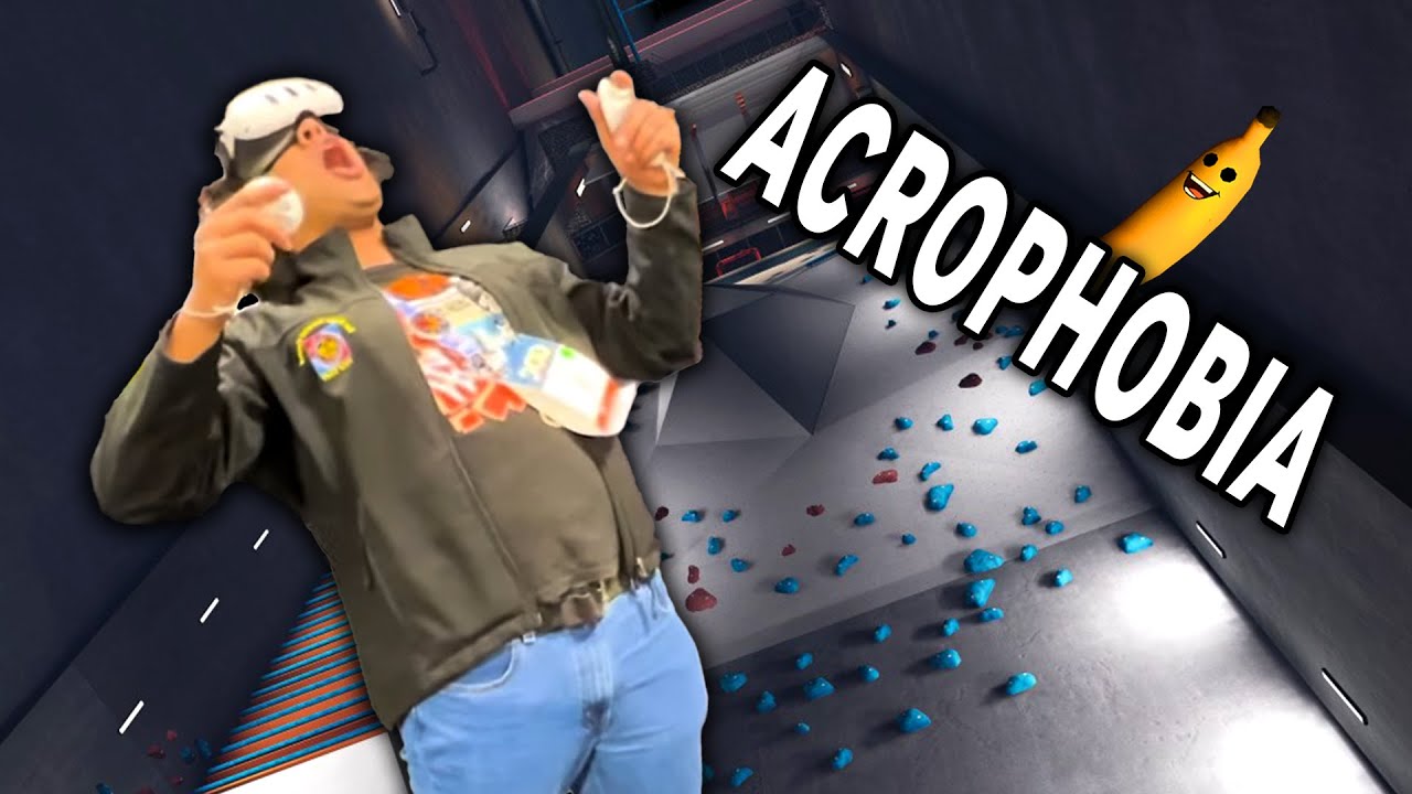 Fear of Heights Reactions in VR indie Game NOPE CHALLENGE. Acrophobia ...