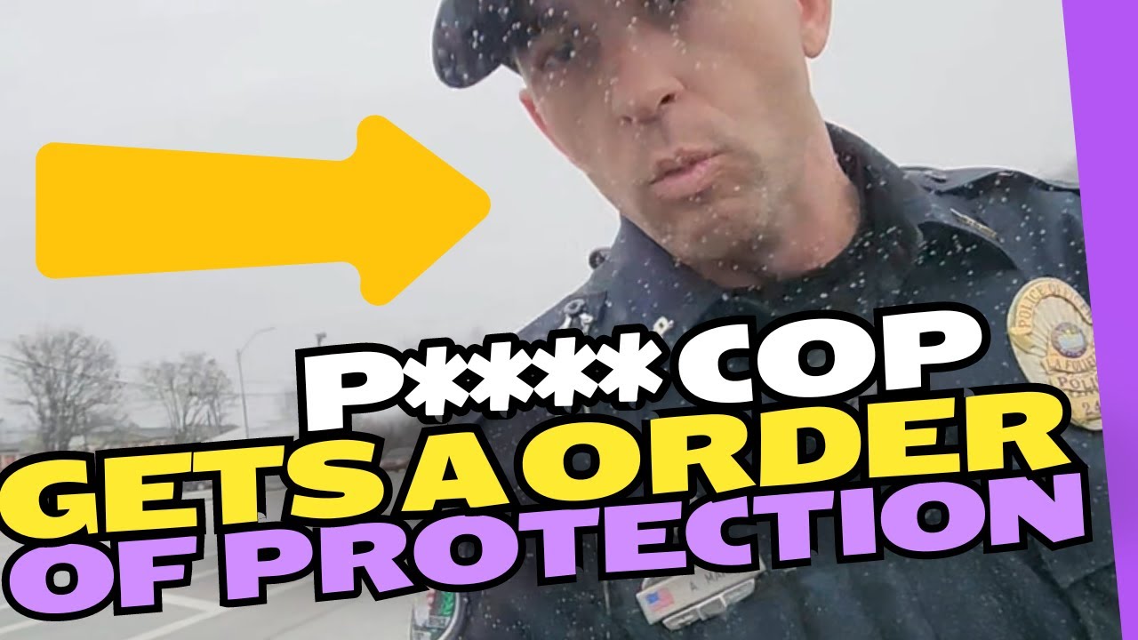 Scared cop get protection order against a girl with a camera - YouTube
