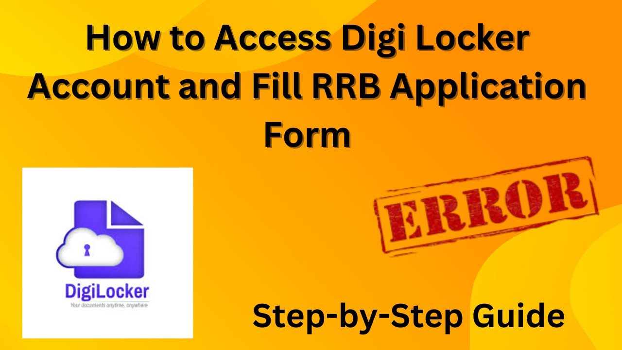 How to Access Digi Locker Account and Fill RRB Application Form: Step ...